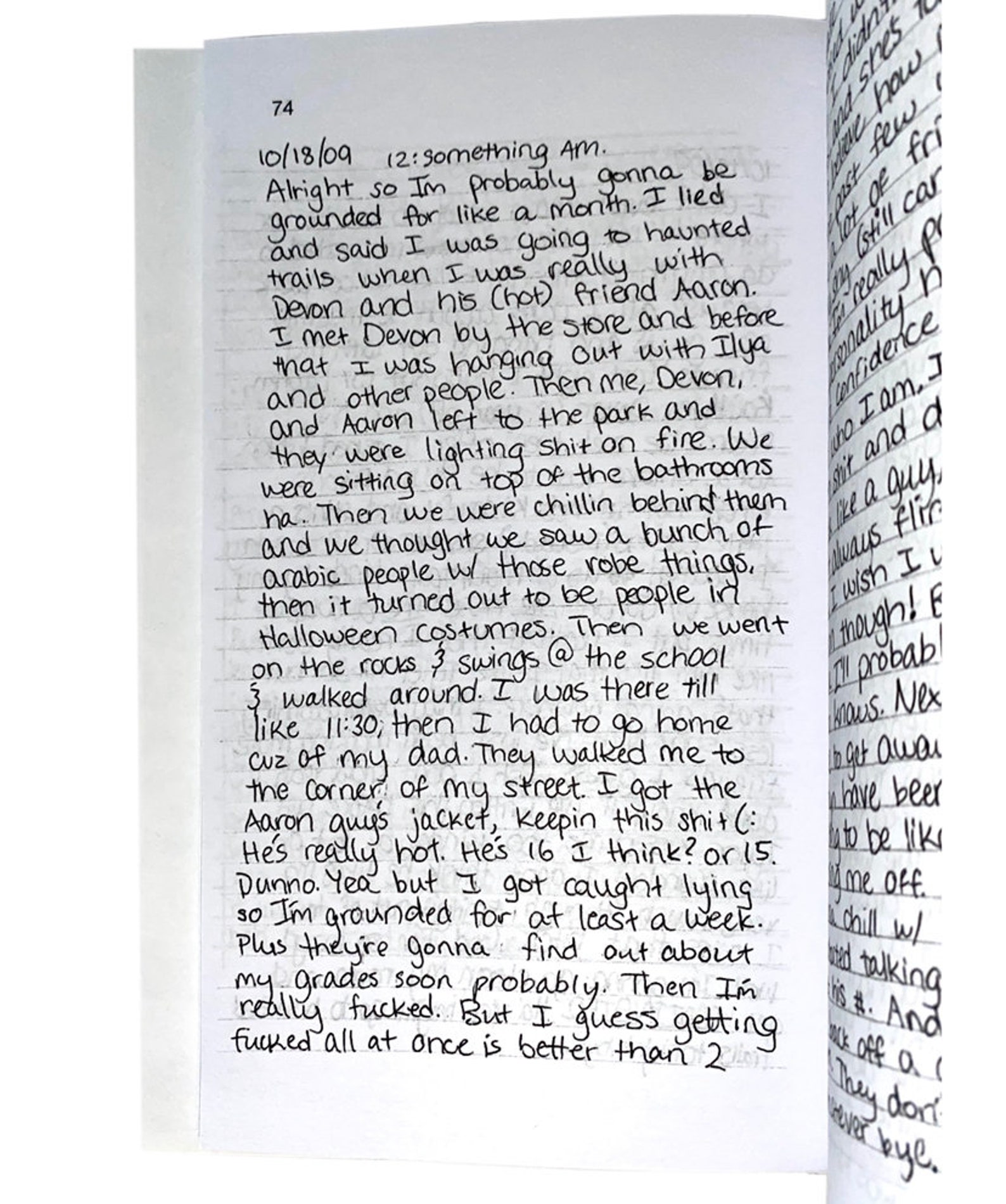 2008-2009 Used Handwritten Diary Dina Lilys Journal Print Copy Vintage ...