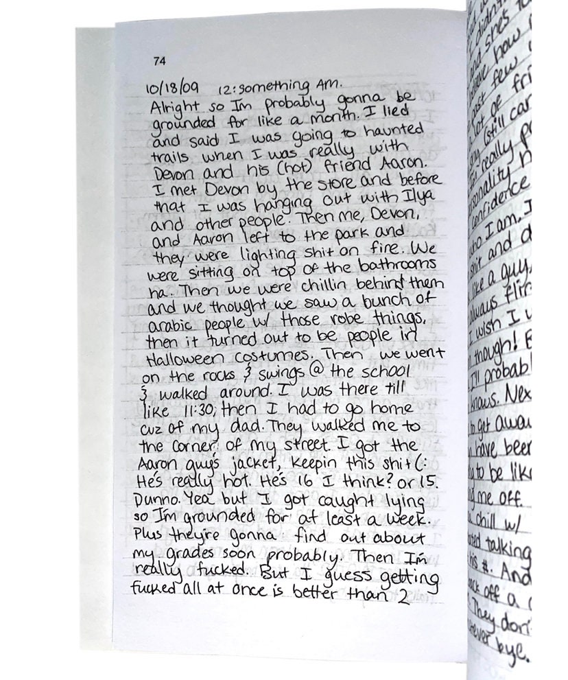 2008-2009 Used Handwritten Diary Dina Lilys Journal Print Copy Vintage ...