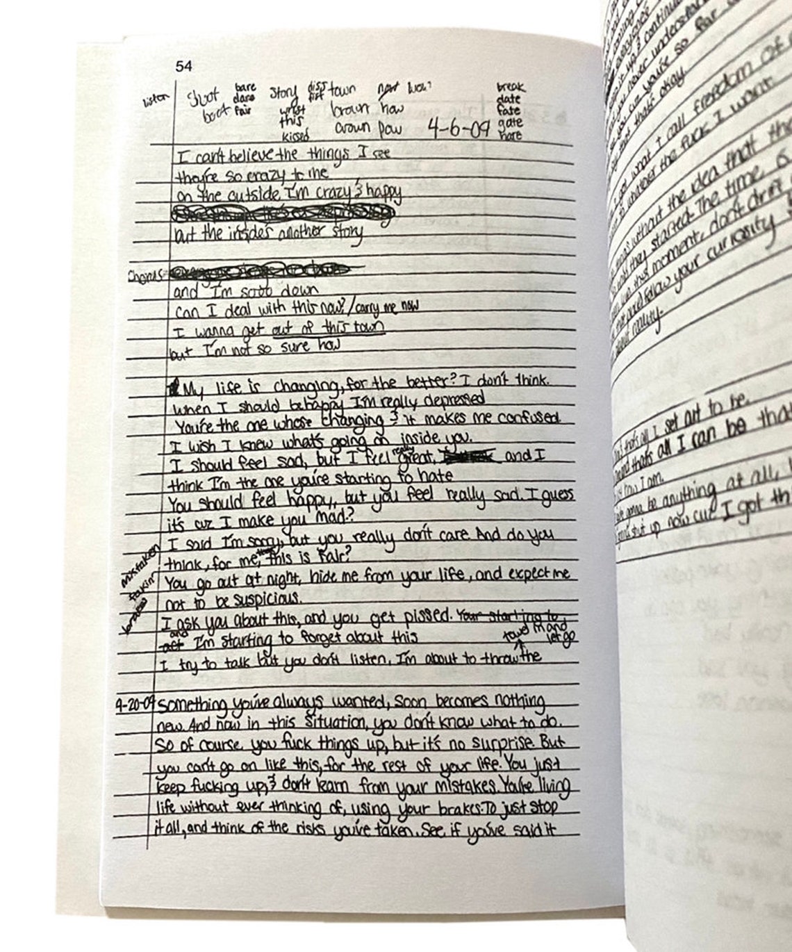 2008-2009 Used Handwritten Diary Dina Lilys Journal Print Copy - Etsy