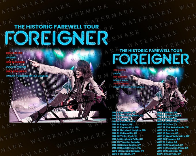 Foreigner PNG, Foreigner the Histroric Farewell Tour 2023 Shirt ...