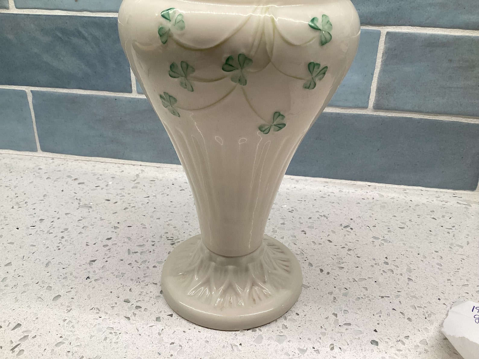 9/19 NEW PRICE Belleek Tall Shamrock Vase - Etsy