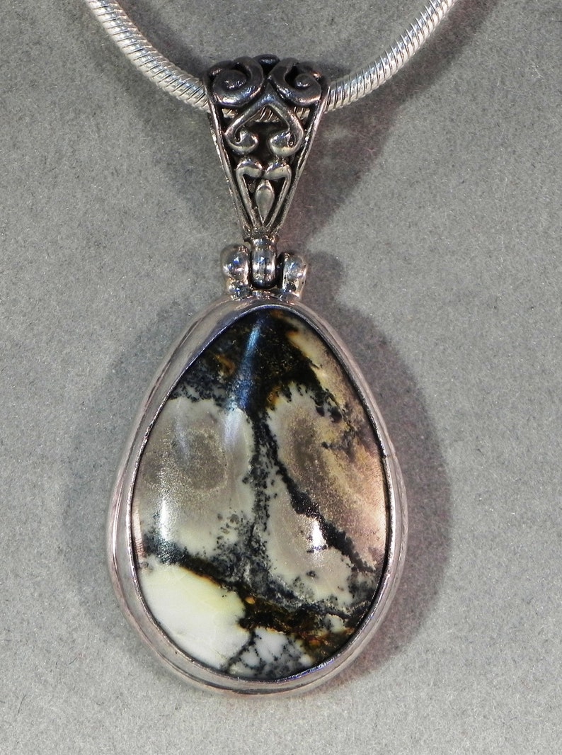 Picasso Stone Sterling Silver Pendant - Etsy