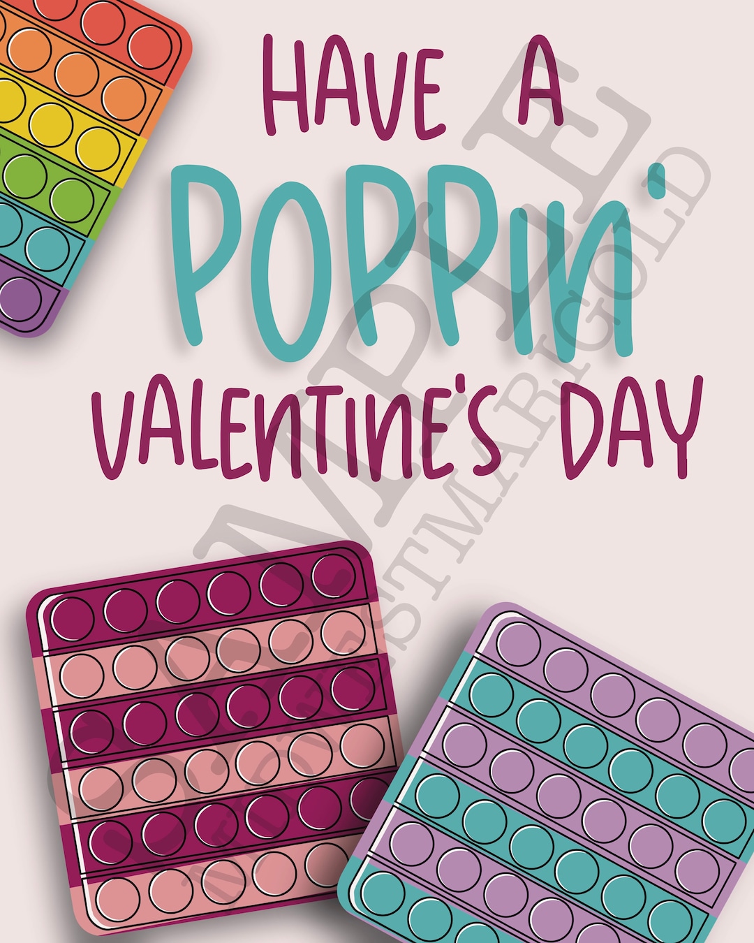 Poppin’ Valentine // Pop-it Valentine’s Day Printable - Etsy