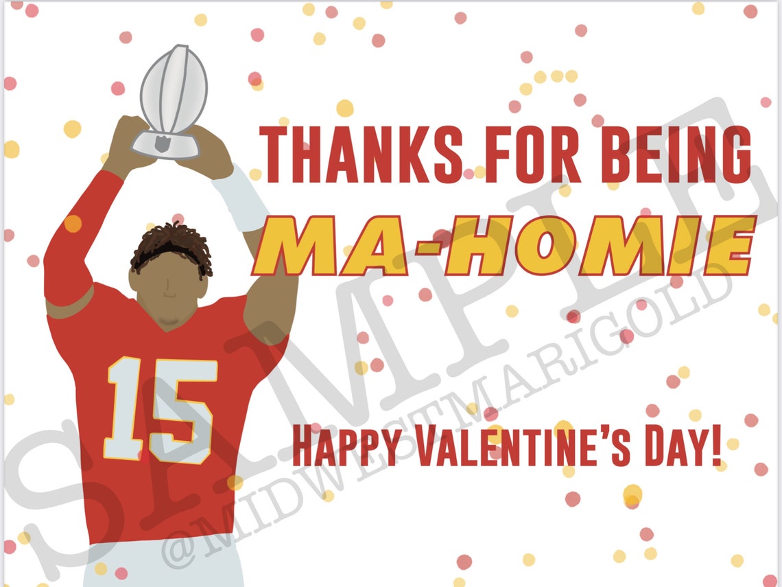 Mahomie Valentine Printable // Patrick Mahomes Kansas City Chiefs ...
