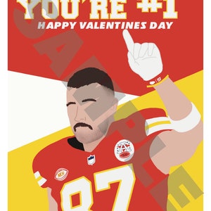 Travis Kelce Printable Valentines | Kansas City Chiefs | Instant ...