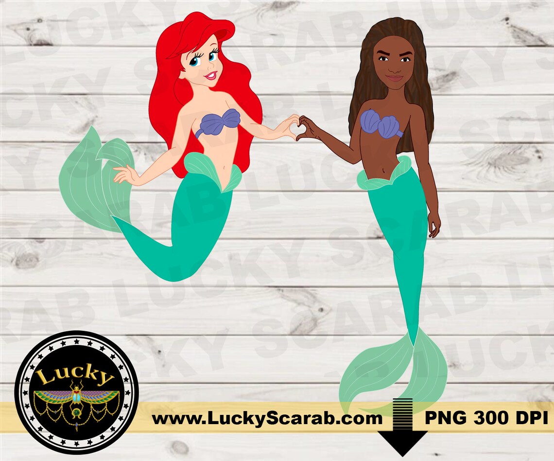 Black Ariel Two Ariels Little Mermaid Love Black Woman - Etsy