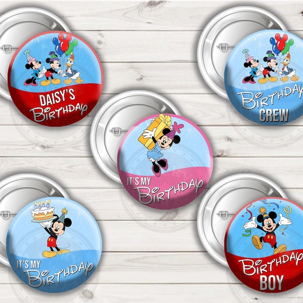 Customizable Birthday Buttons - Etsy