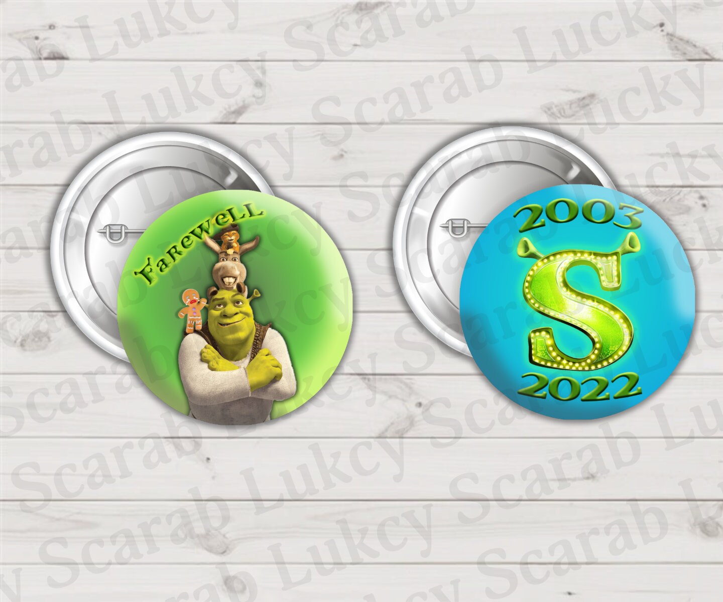 Shrek Button Shrek Farewell Gingerbread Man Fiona Donkey - Etsy Australia