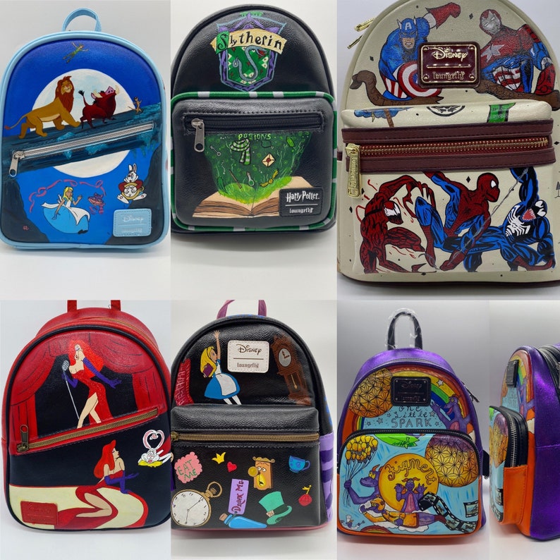 Marvel Disney Universal Gamer Loungefly Mini Backpack Custom - Etsy