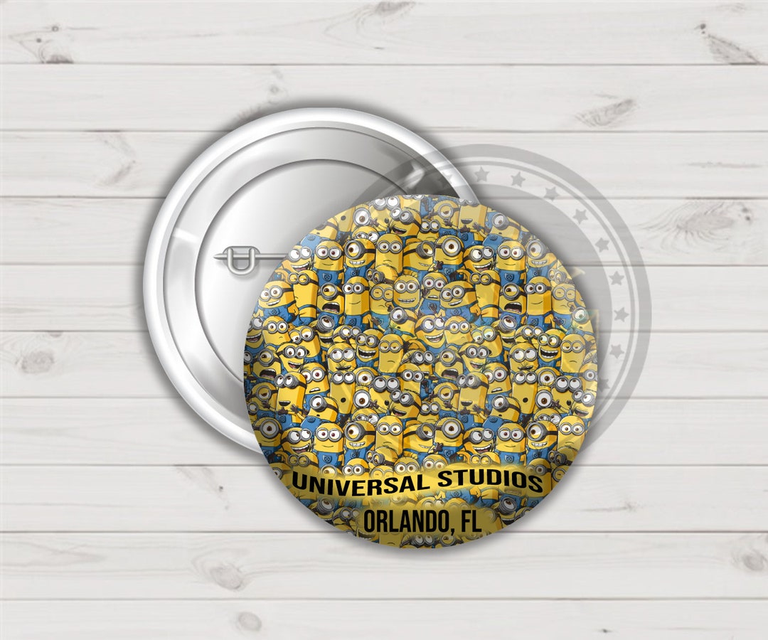 Minion Birthday, Minion Button, Gru, Agnes, Edith, Margo, First Trip ...
