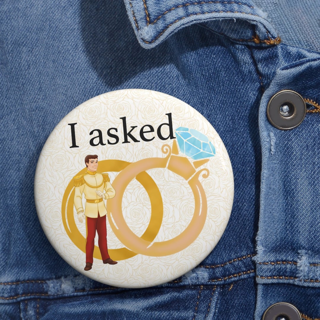 Cinderella Wedding Button, Prince Charming Engagement, Magical ...