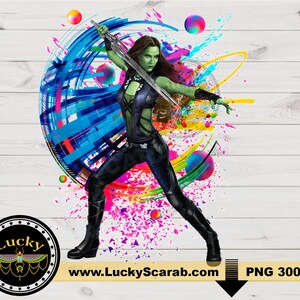 Neon Gamora Guradians of the Galaxy Digital Downloads, Guardians SVG ...