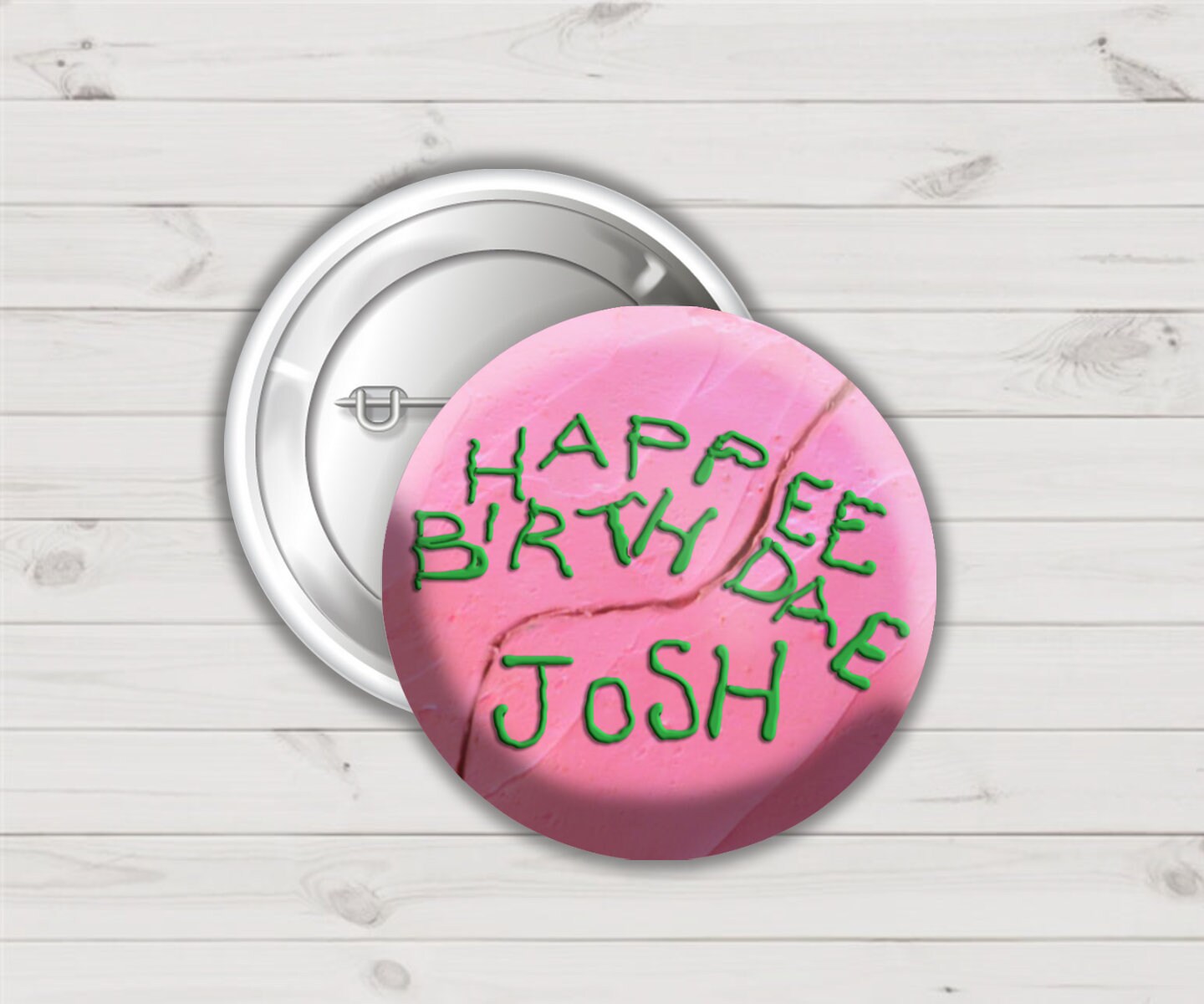 Happee Birthdae Cake Button Birthday Cake Button - Etsy