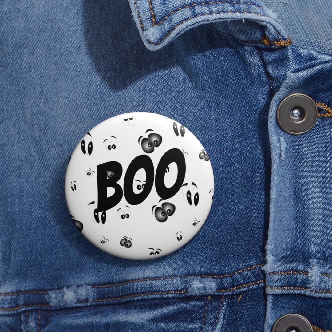 Halloween Not so Scary Boo Ghost Eyes Creepy Halloween Buttons - Etsy