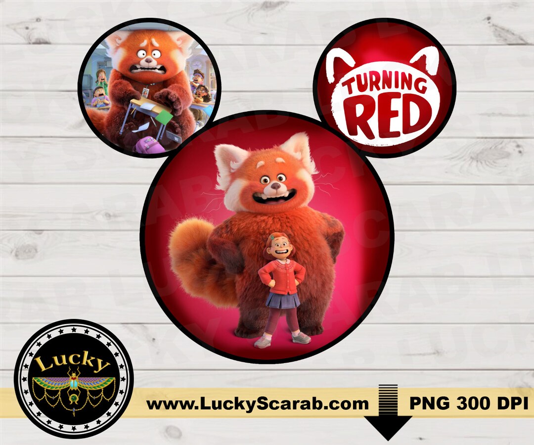 Turning Red Clipart PNG Digital File, Turning Red PNG, Meilin, Red ...