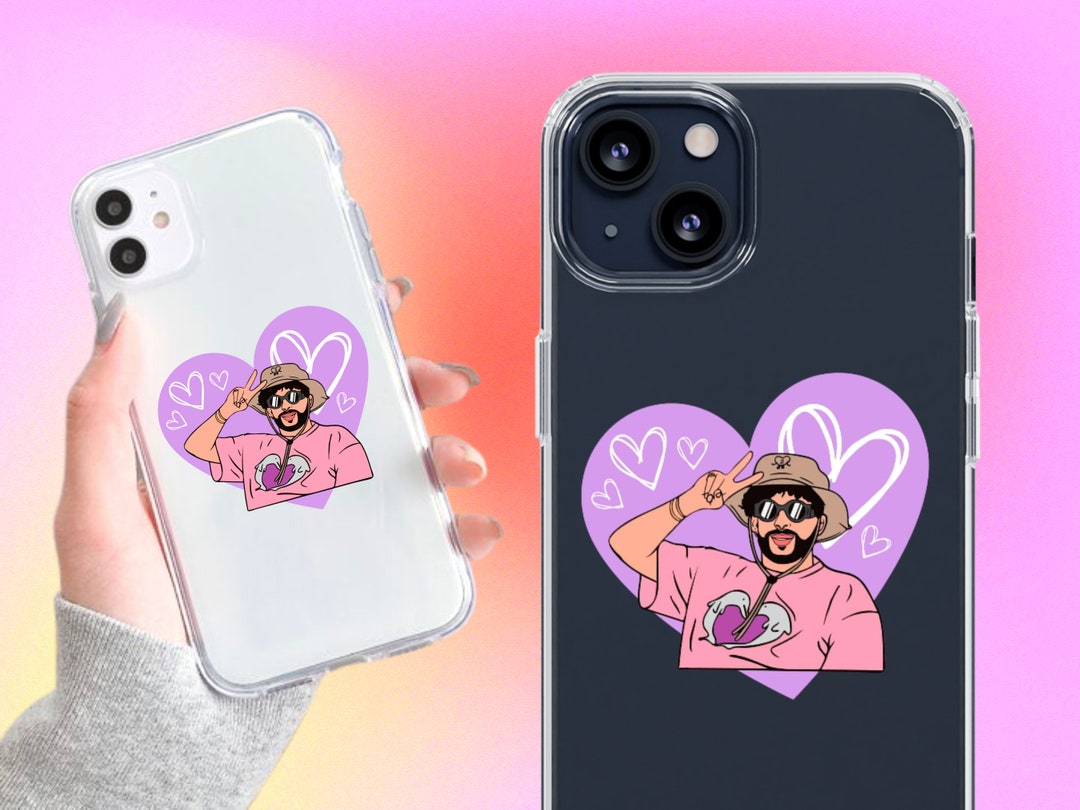 Bad Bunny Corazon Clear Phone Case Bad Bunny Merch - Etsy
