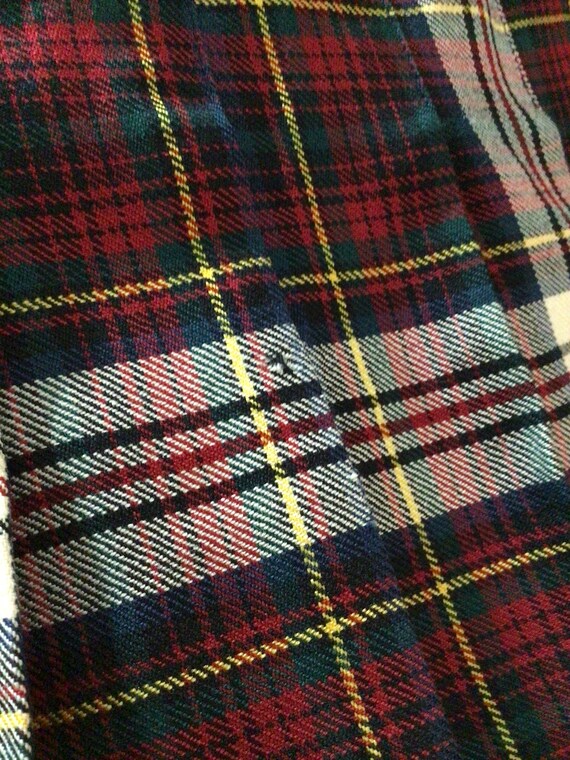 Vintage woman’s wraparound wool kilt skirt red green … - Gem