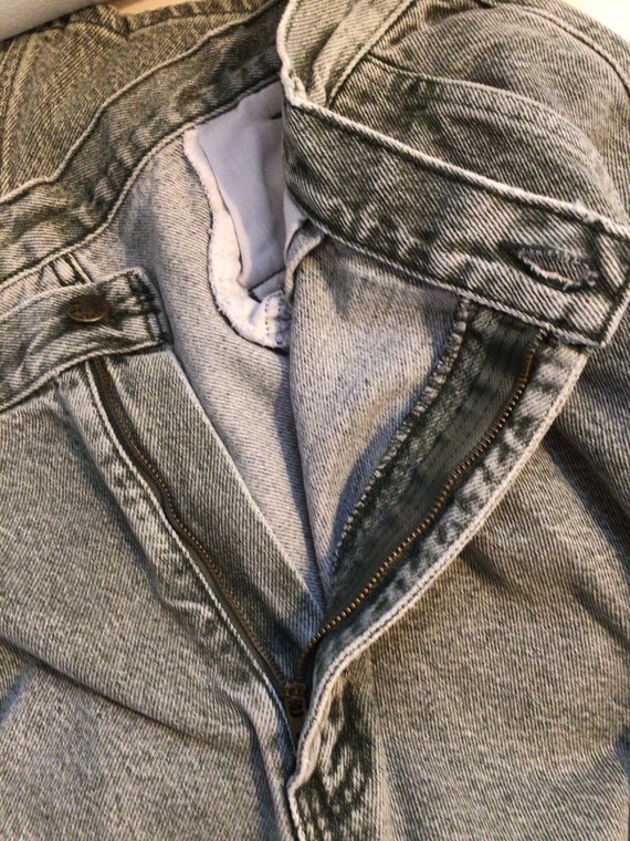Vintage 80s stonewashed denim jeans. Olive, grey colo… - Gem