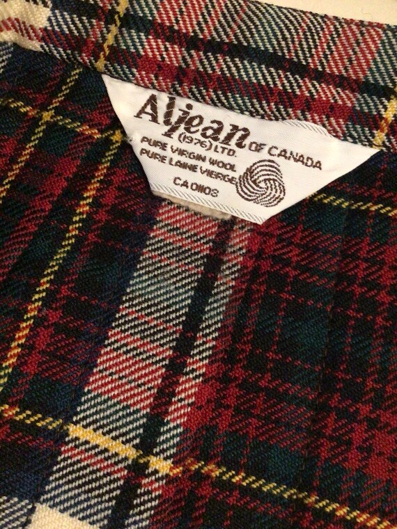 Vintage woman’s wraparound wool kilt skirt red green … - Gem