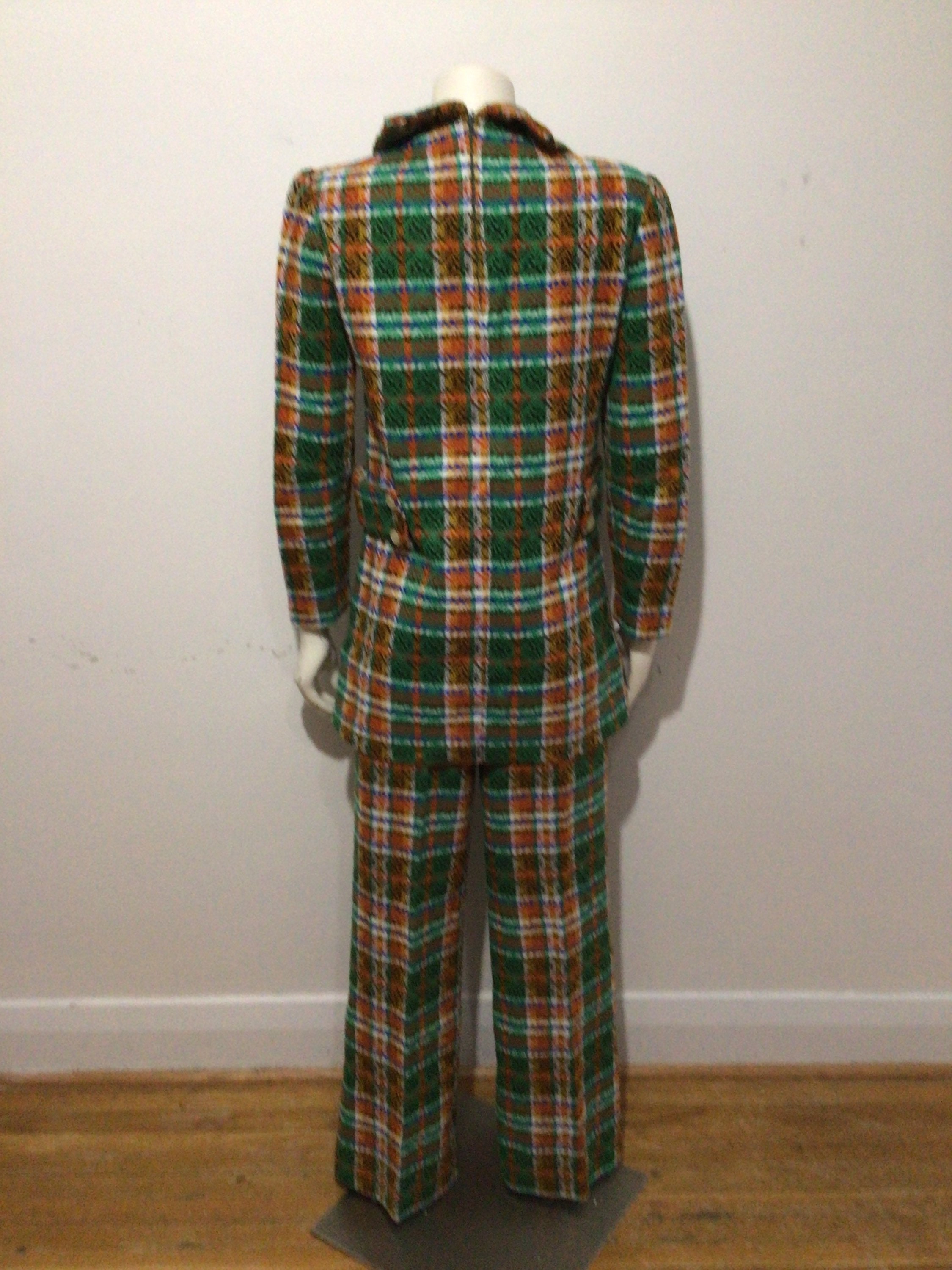 Vintage 60s Womans 2 Pc Suit Tunic and Pants. Wide Leg High - Etsy