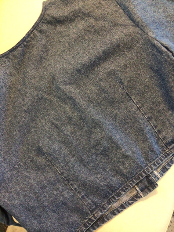 Vintage denim 2 pc. Maxi skirt and jacket. Print bord… - Gem