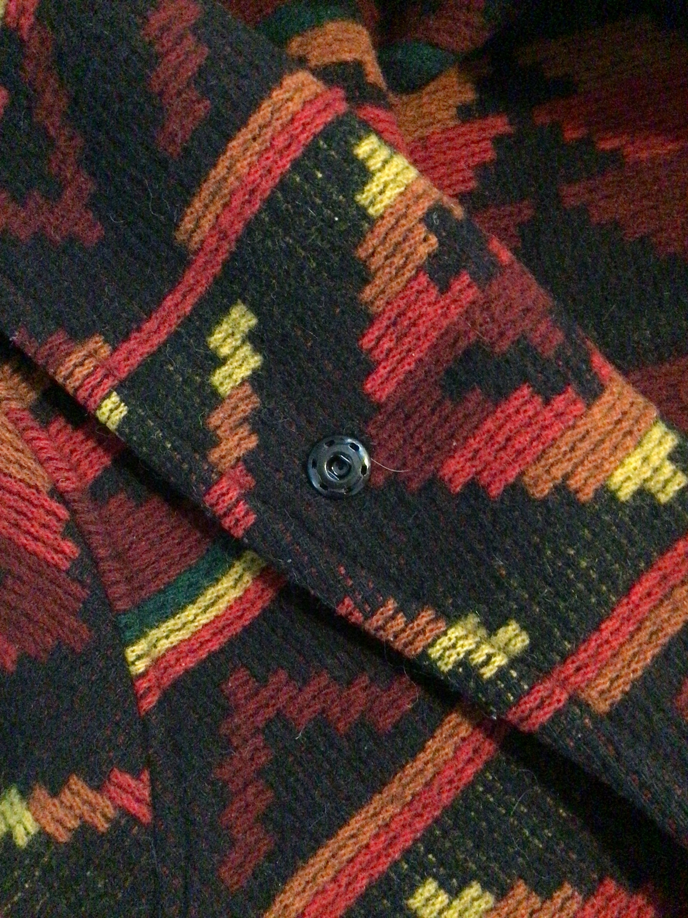 Vintage Woolrich Woman Aztec Design Wool Jacket, Large Collar - Etsy