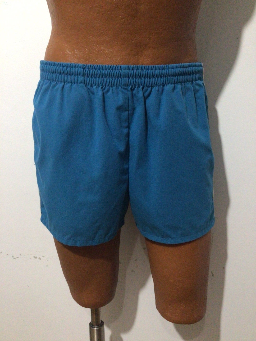 Vintage Mens Blue Jantzen Swimwear Trunks. Side Pockets, Short, Side ...