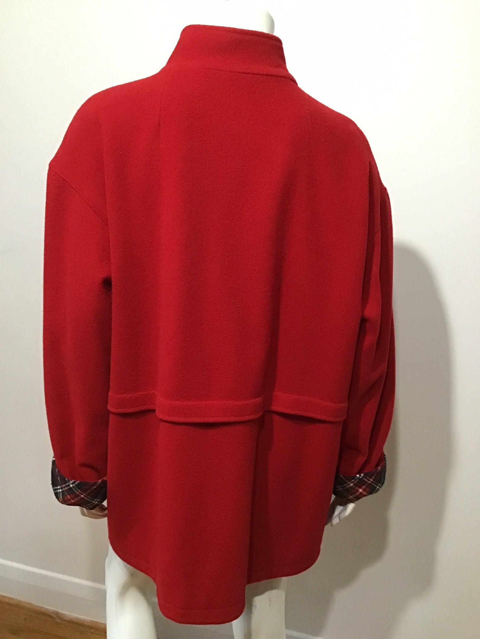 Mackintosh New England Red Womens Jacket Coat. Plaid Lining - Etsy