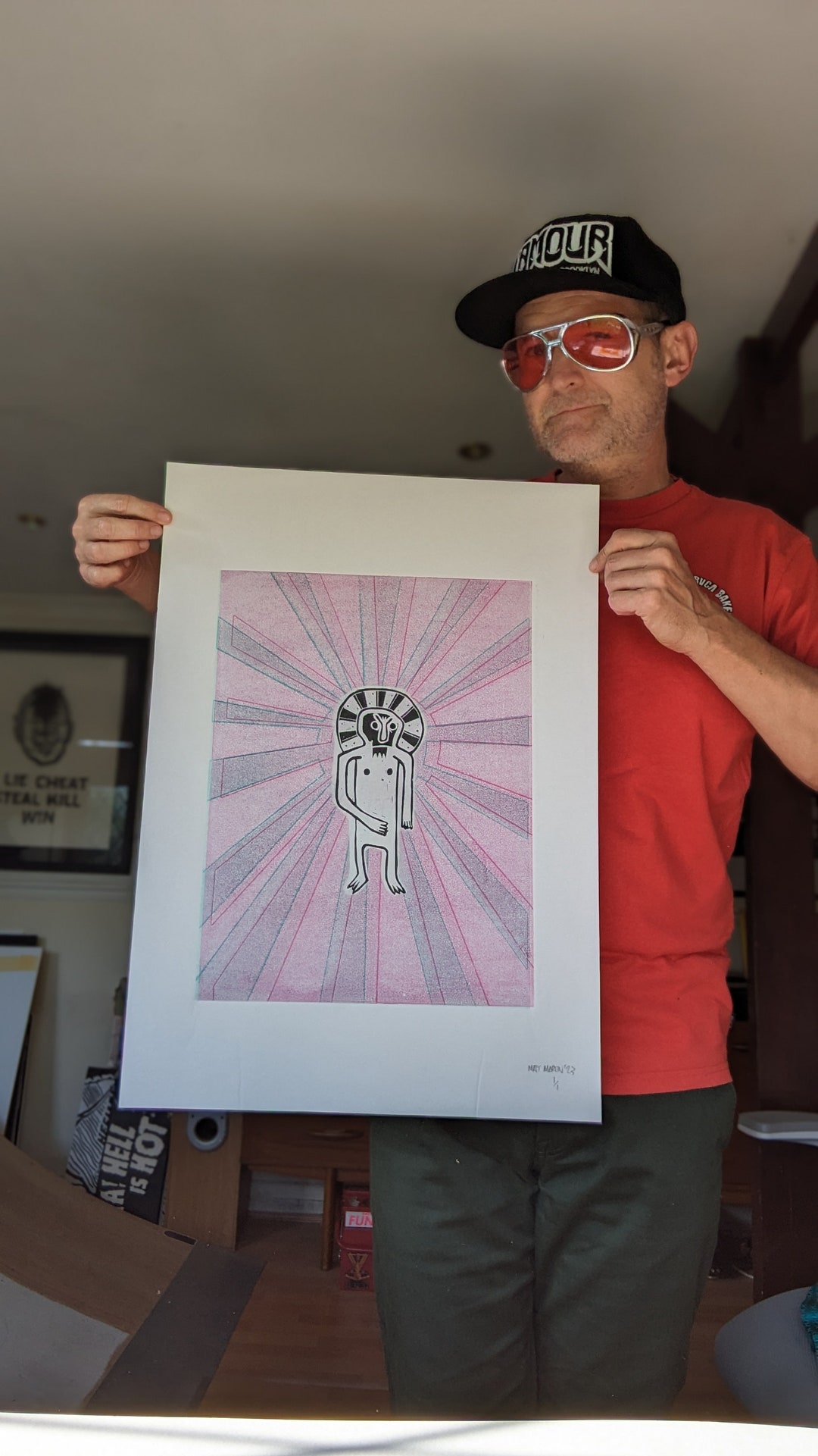 Rain Doctor: Original Hand Made Lino and Monprint. Signed and - Etsy