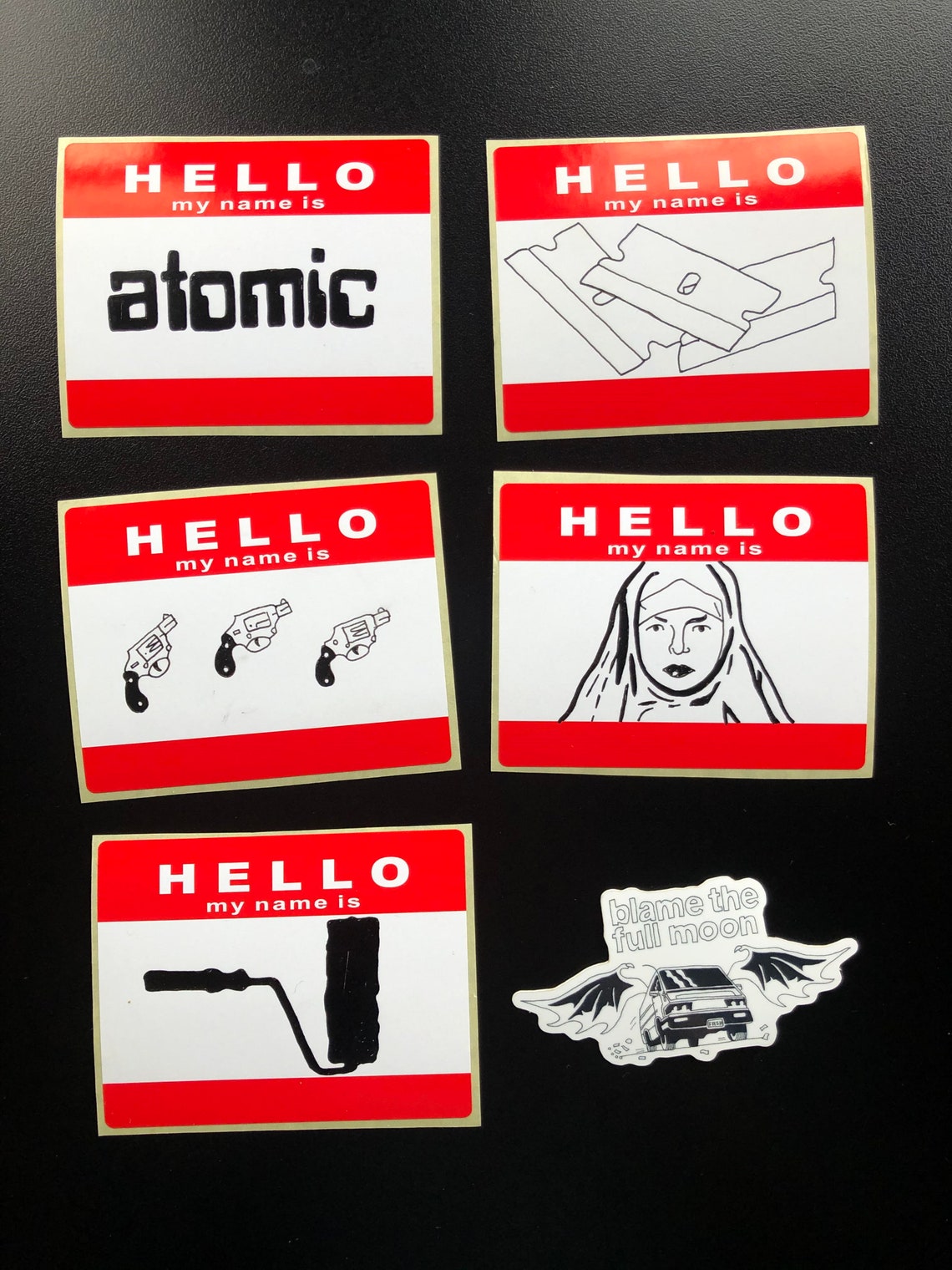 Hand drawn stickers 5 original hand-drawn stickers with | Etsy