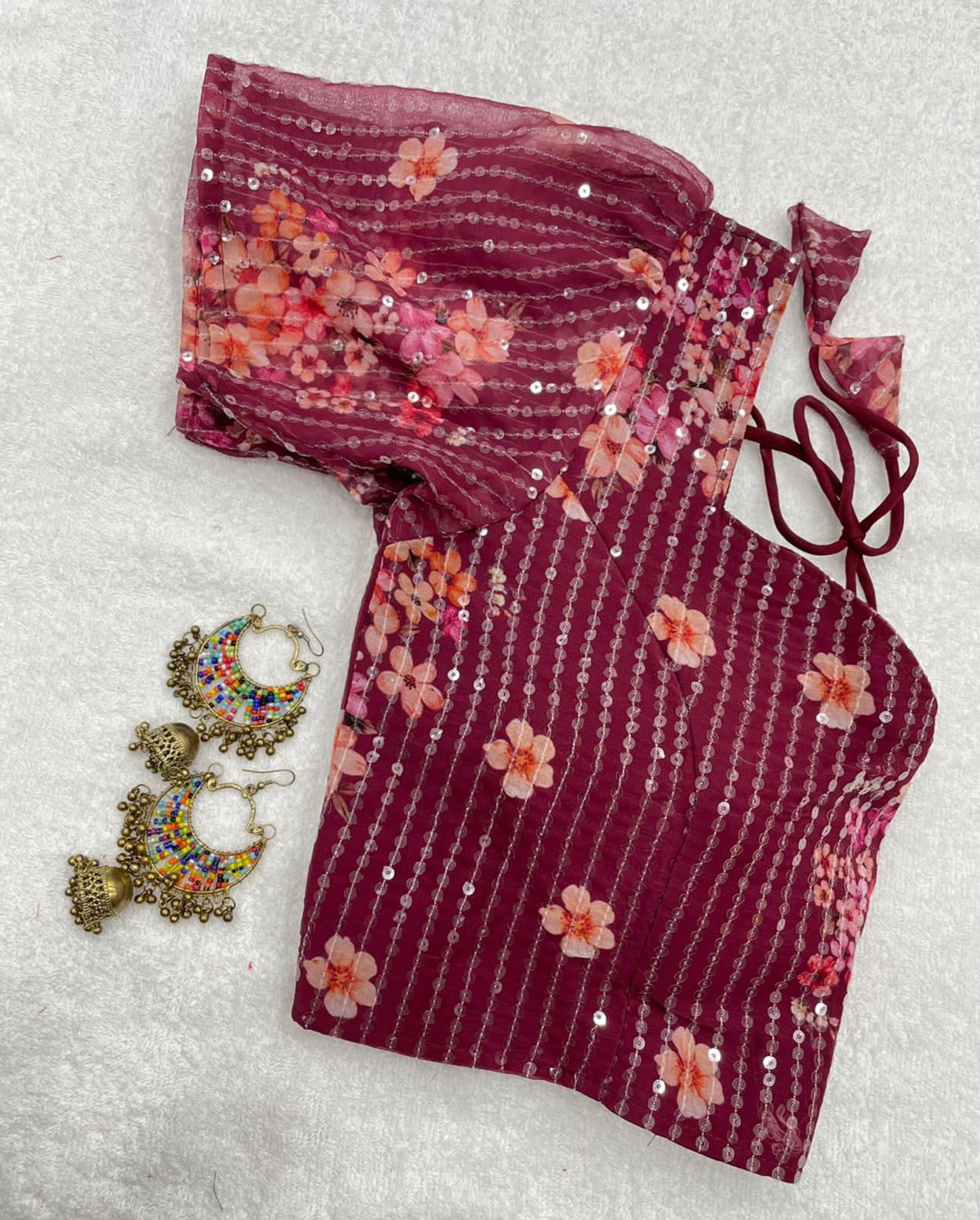 Saree Blouse Indian Blouse Mirror Work Saree Blouse Skirt Blouse Saree ...