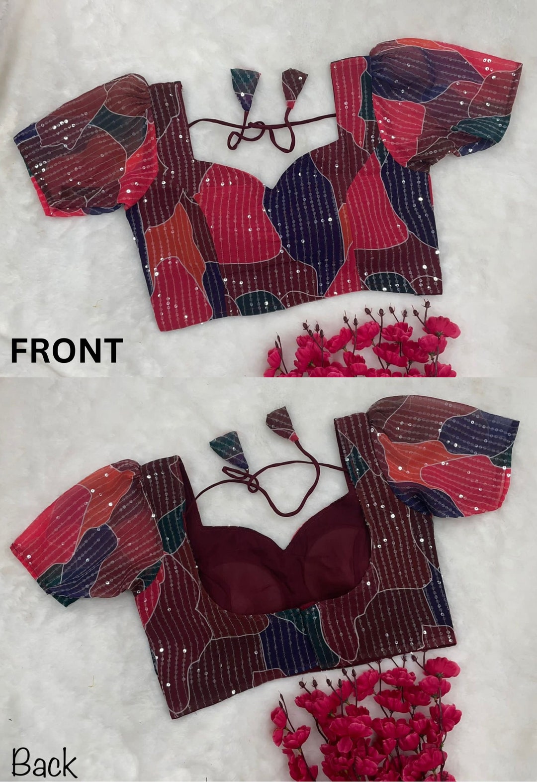 Saree Blouse Indian Blouse Mirror Work Saree Blouse Skirt Blouse Saree ...