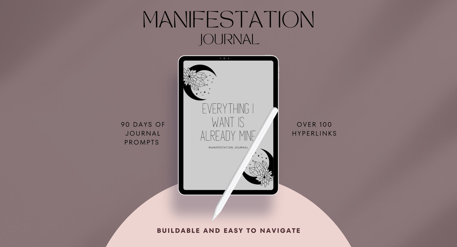 Digital Manifestation Journal. 90 Journal Prompts, Affirmations and ...