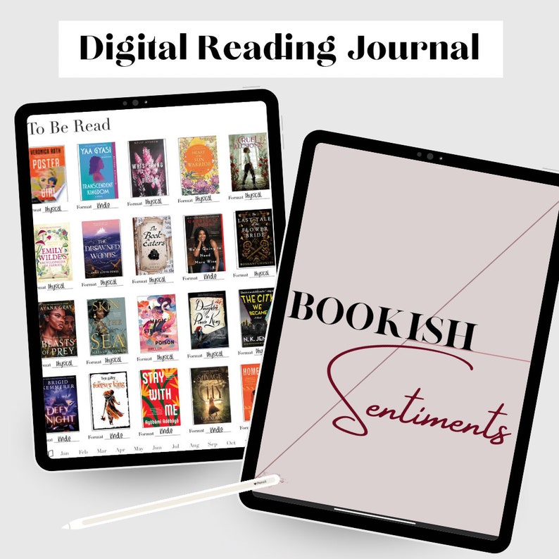 Digital Reading Journal for Goodnotes: Book Tracker & Review (PDF) - Etsy