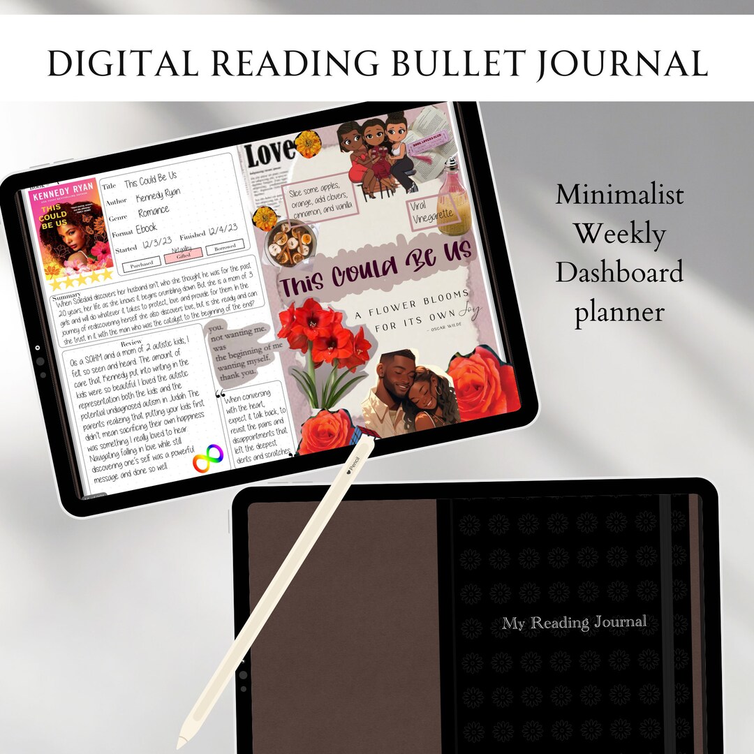 Digital Bullet Journal, Reading Journal for Goodnotes, Book Tracker ...