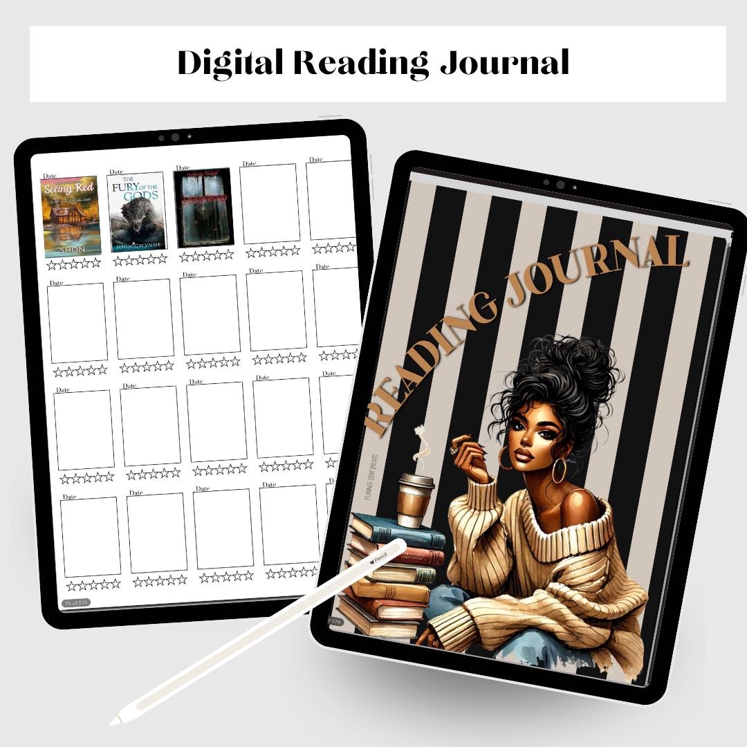 2026 Light Mode Digital Reading Journal: Book Trackers & Review Pages ...