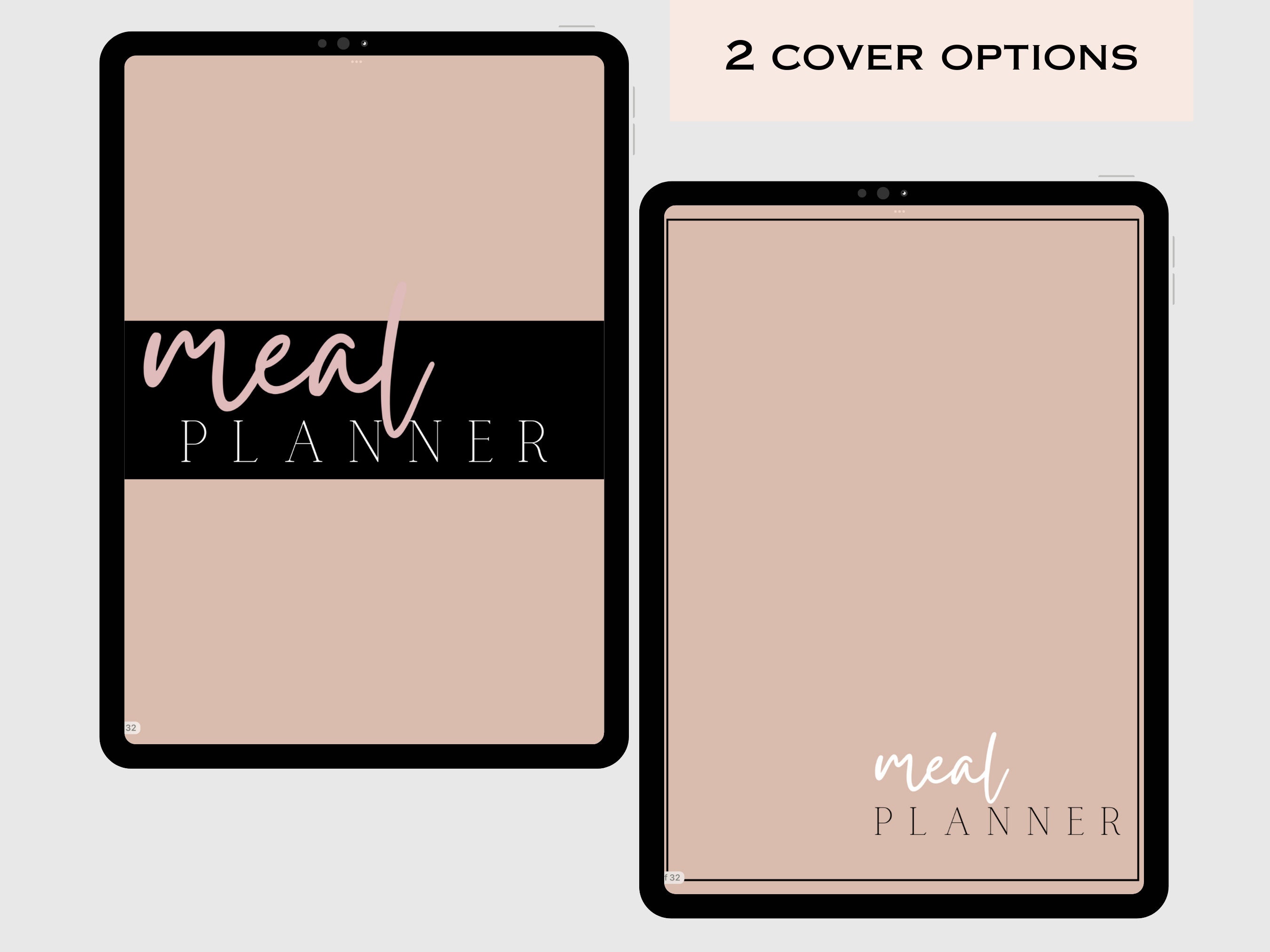 Meal Planner and Grocery List, Goodnotes Meal Planner, Daily Meal ...