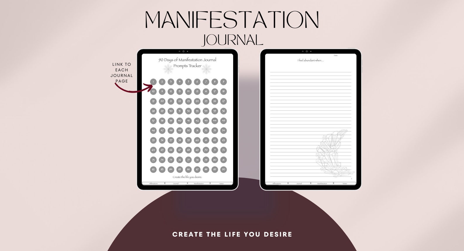 Digital Manifestation Journal. 90 Journal Prompts, Affirmations and Manifestation Methods ...