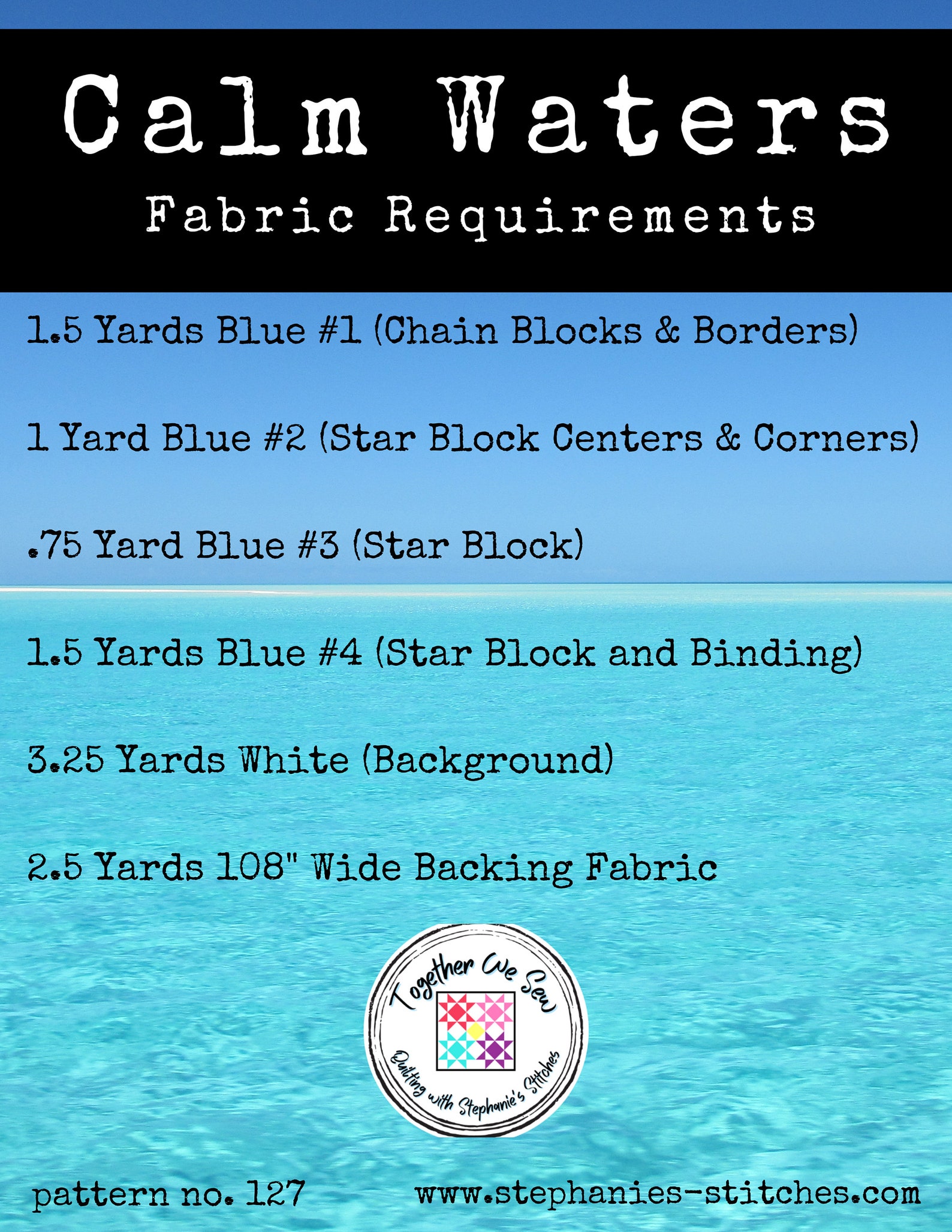 Calm Waters - Pattern #127 ***PDF Pattern Only (must Be Downloaded ...