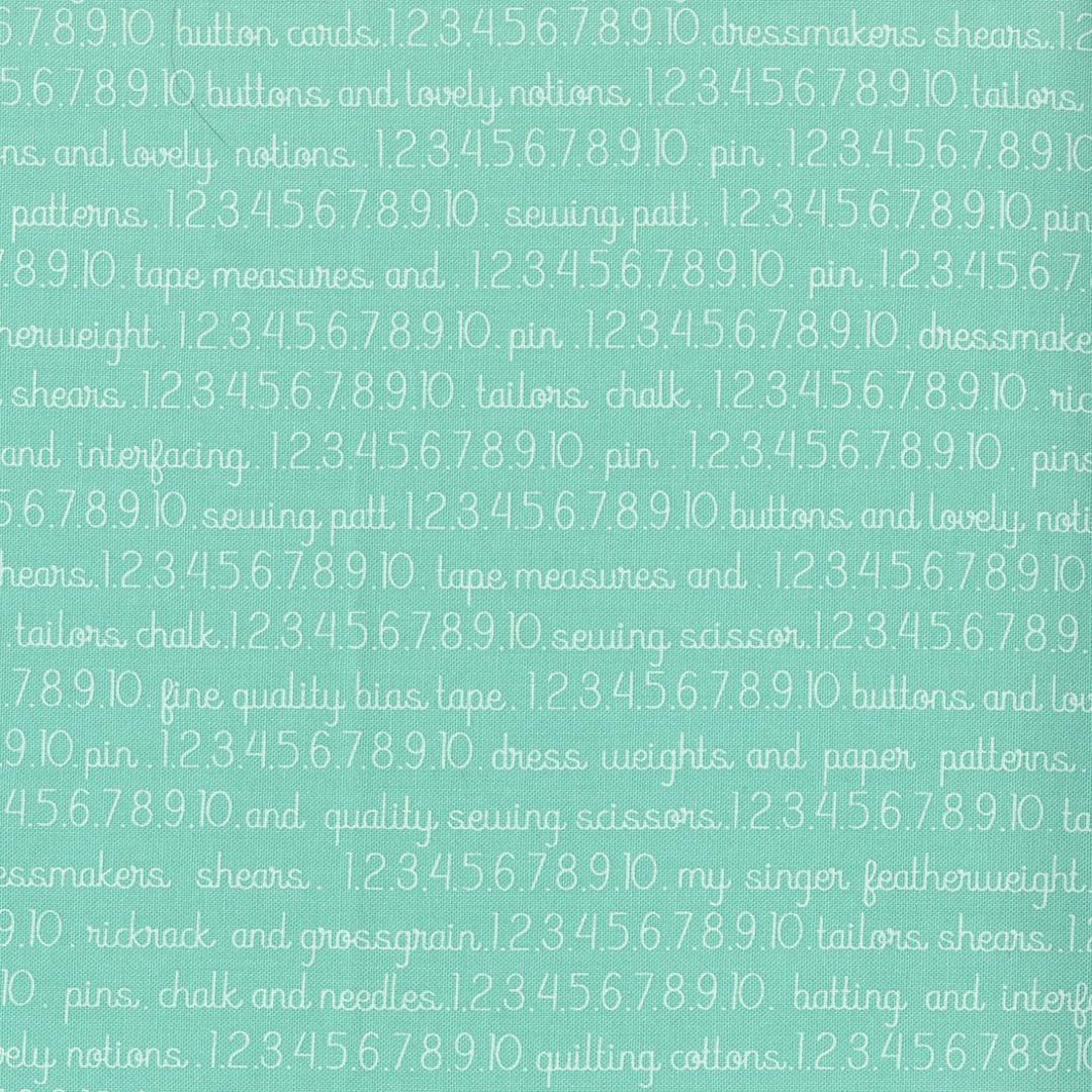 Fresh Fig Favorites by Moda Fabrics - Sea Glass Text - Yardage - Etsy