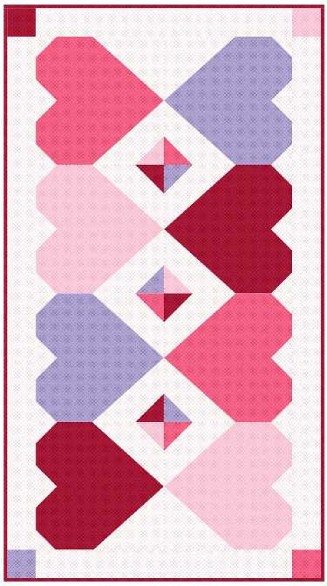 Heart to Heart Tablerunner PDF Pattern - Etsy