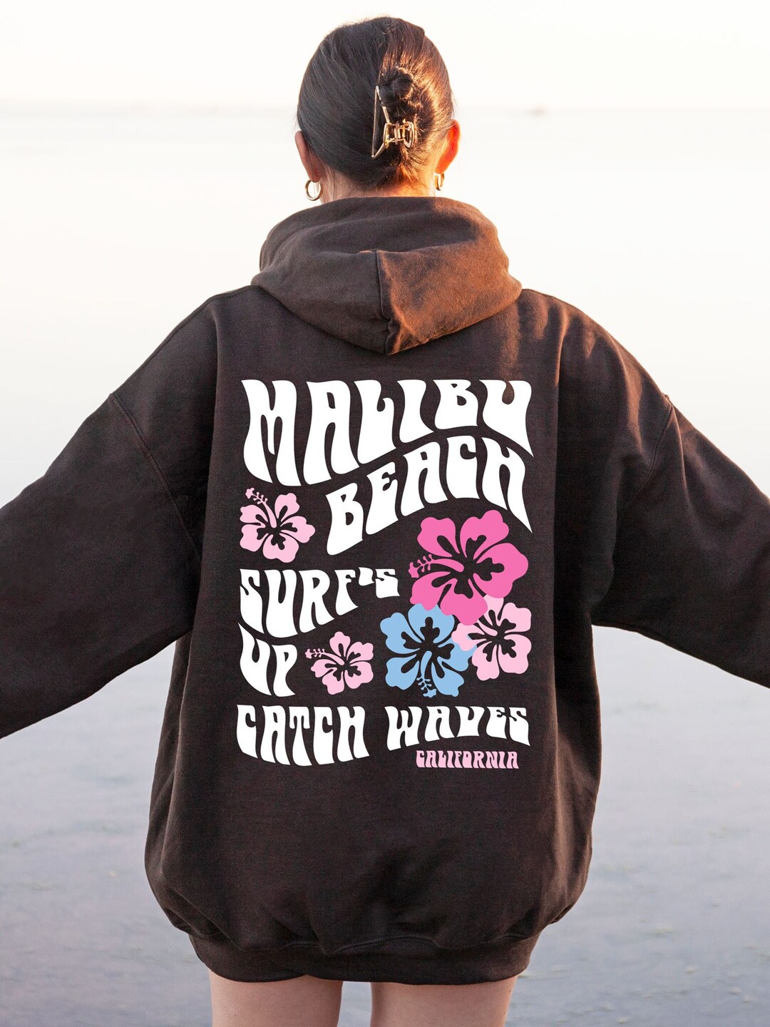 Malibu Beach Coconut Girl Hoodie Coconut Girl Clothes Siesta Key Hoodie ...