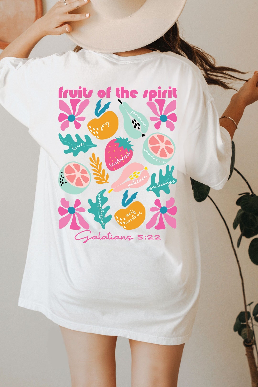 Fruits of the Spirit Comfort Colors® Tshirt Pressed Flower Shirt Flower ...