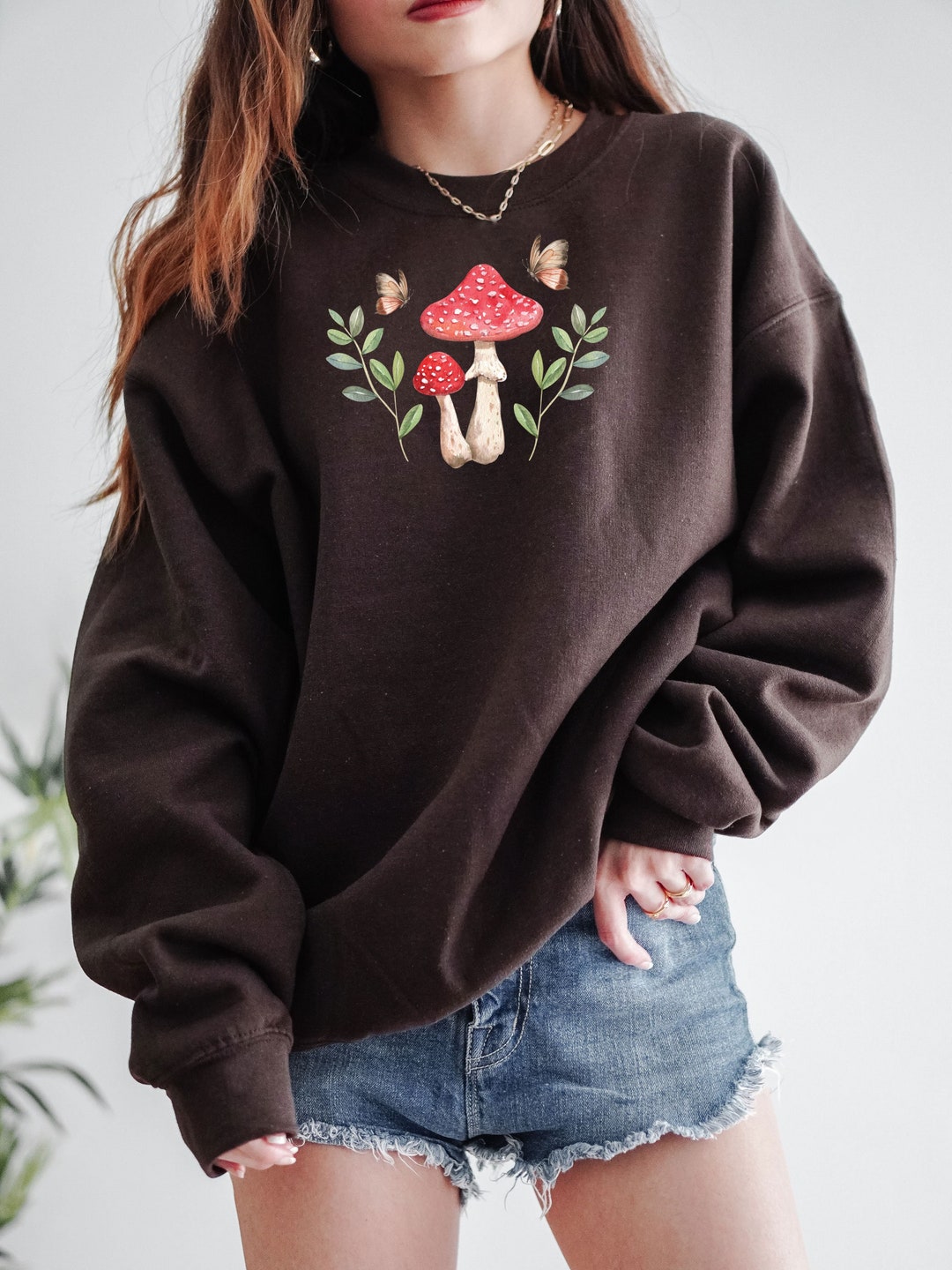 Mushroom Sweatshirt Cottagecore Shirt Mushroom Sweater Cottage Core ...