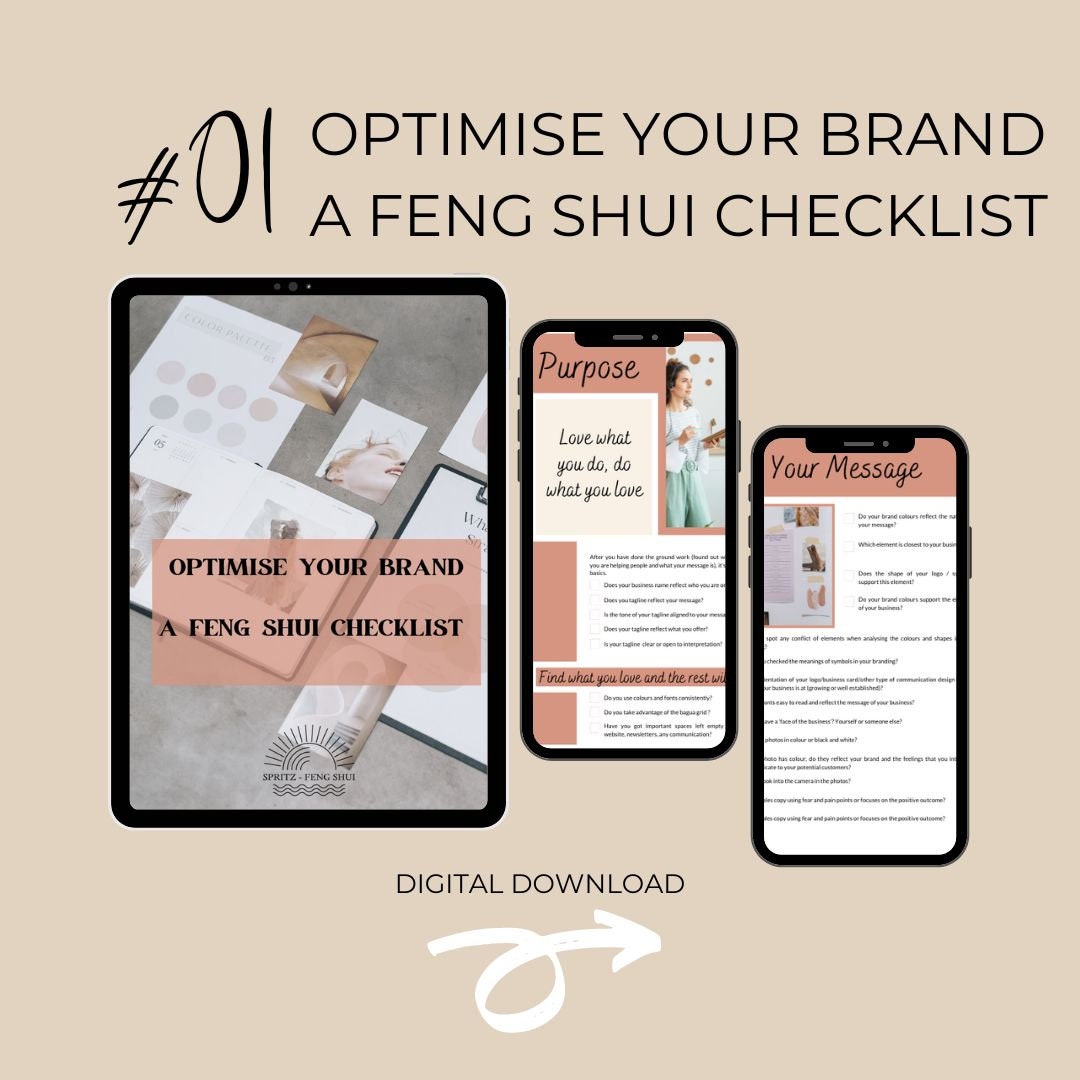 Feng Shui Branding, Optimise Brand With a Feng Shui Checklist, - Etsy
