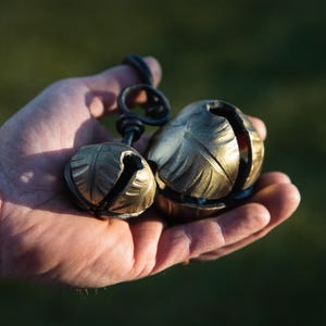 Hand Forged Jingle Bell Set: Brass Brushed Christmas Bells - Etsy