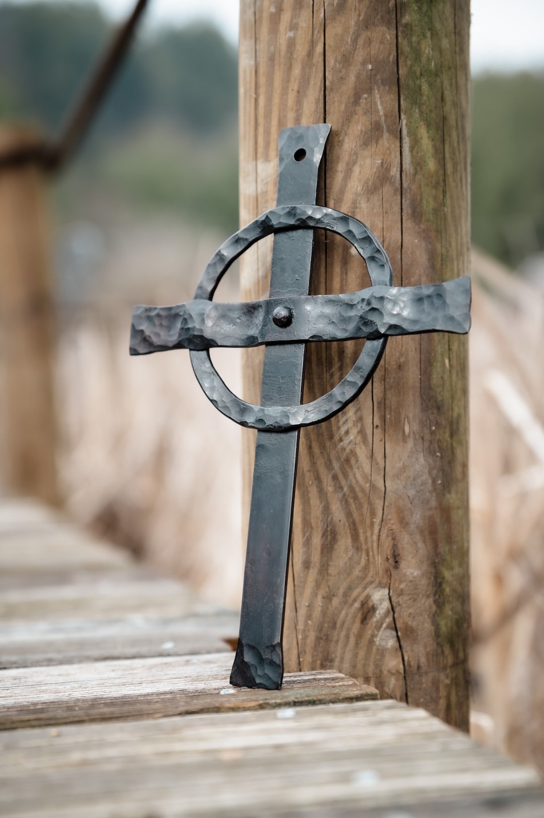 Hand Forged Celtic Cross, Hanging Wall Cross, Metal Cross Wall Art ...