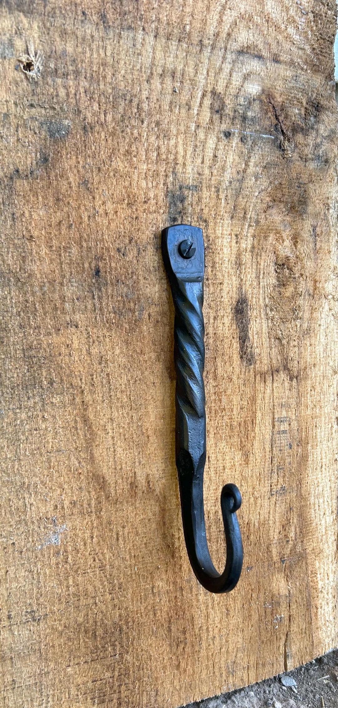 Hand Forged Blacksmith Made Fire Poker Hook - Etsy