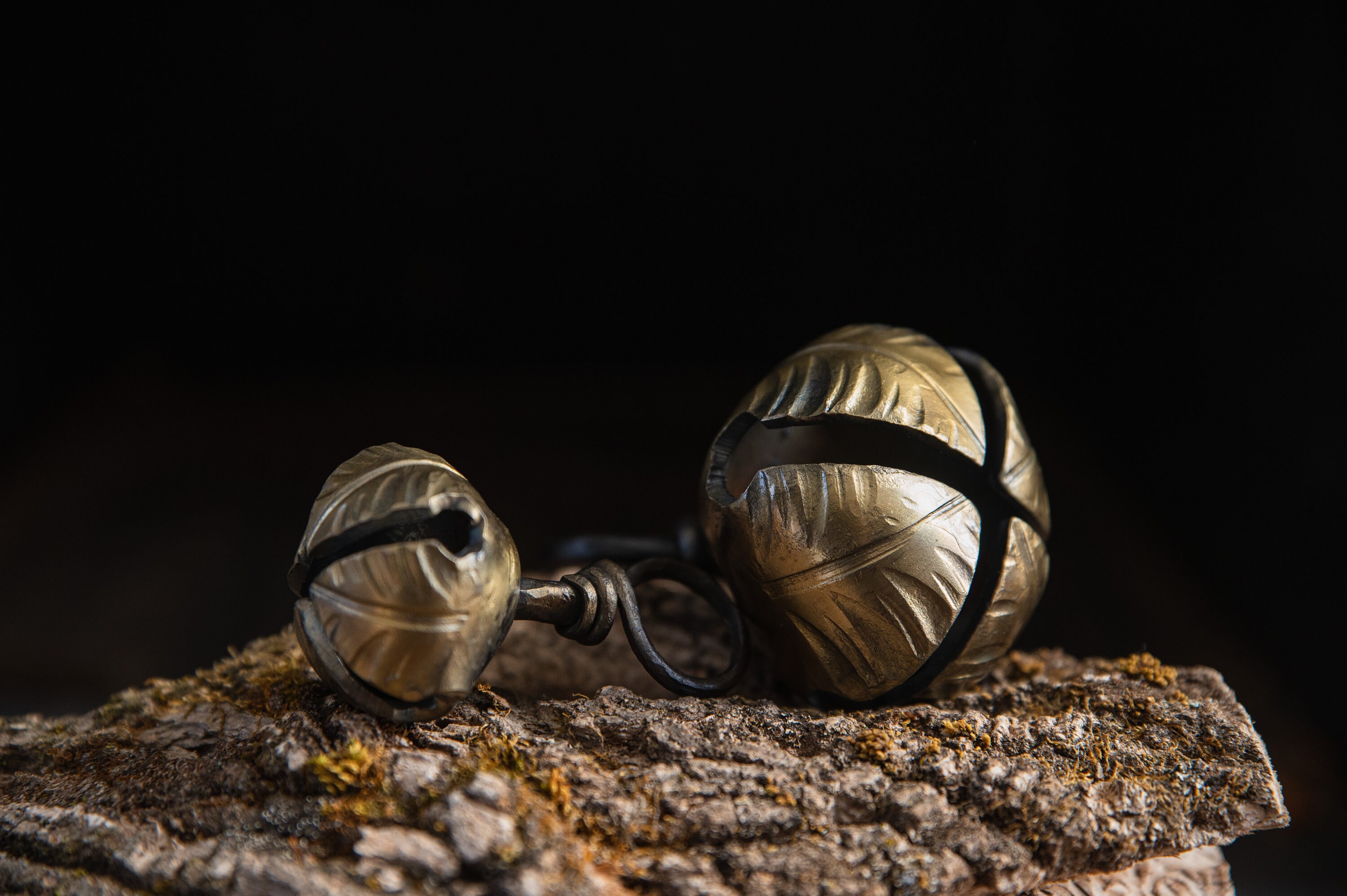 Hand Forged Jingle Bell Set: Brass Brushed Christmas Bells - Etsy