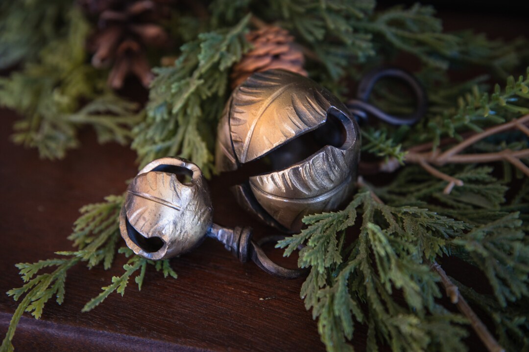 Hand Forged Jingle Bell Set: Brass Brushed Christmas Bells - Etsy